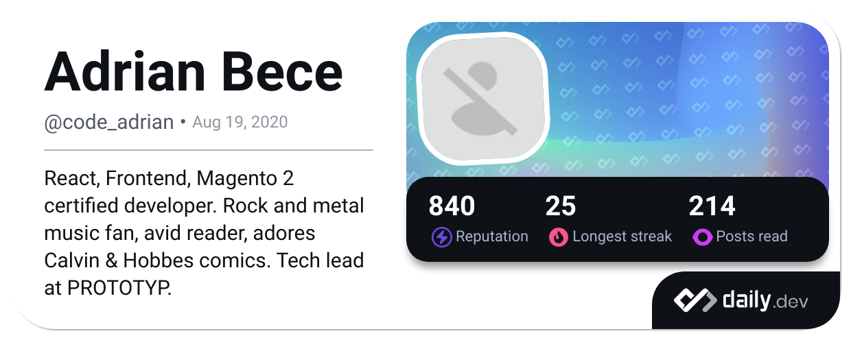Adrian Bece (@code_adrian) | daily.dev