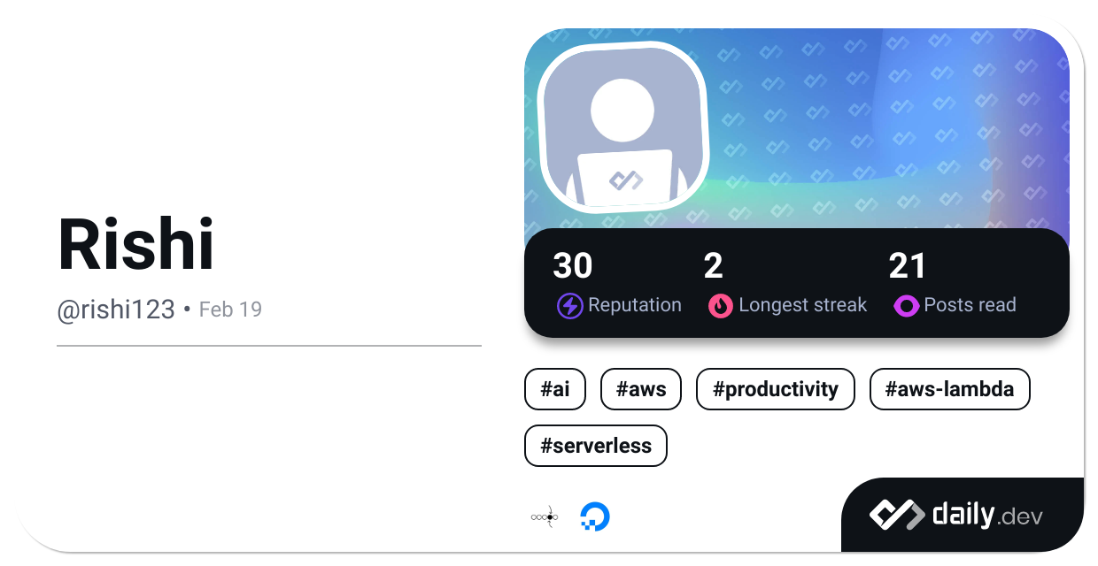 Rishi (@rishi123) | daily.dev