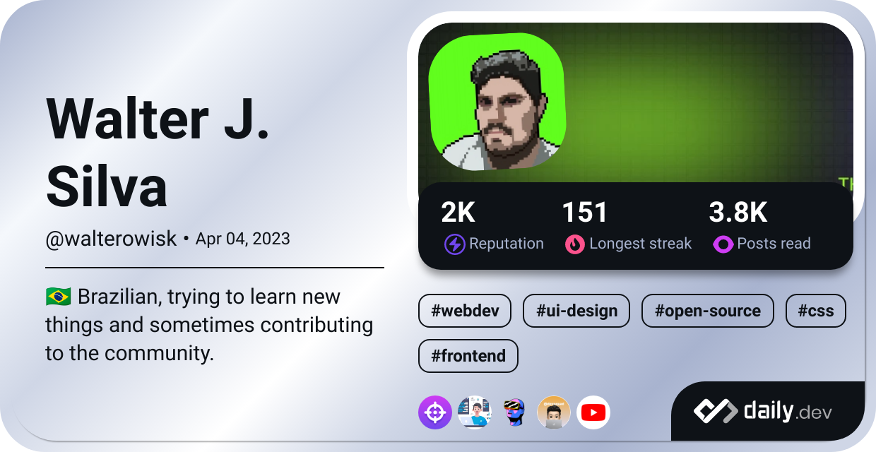 Walter J. Silva | daily.dev