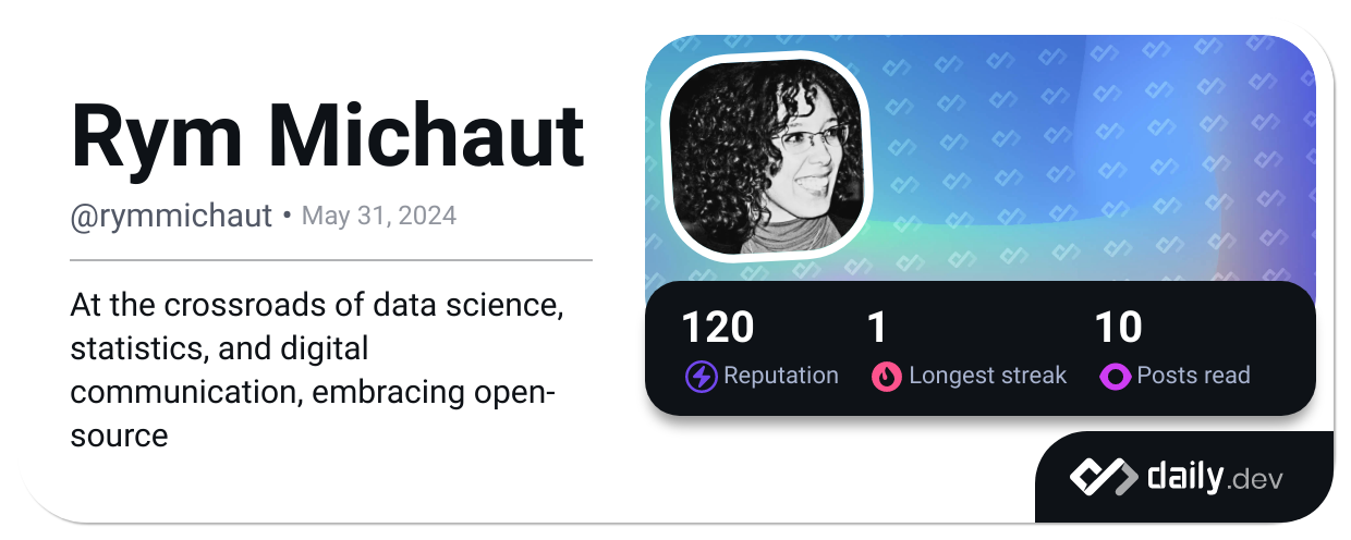 Rym Michaut (@rymmichaut) | daily.dev