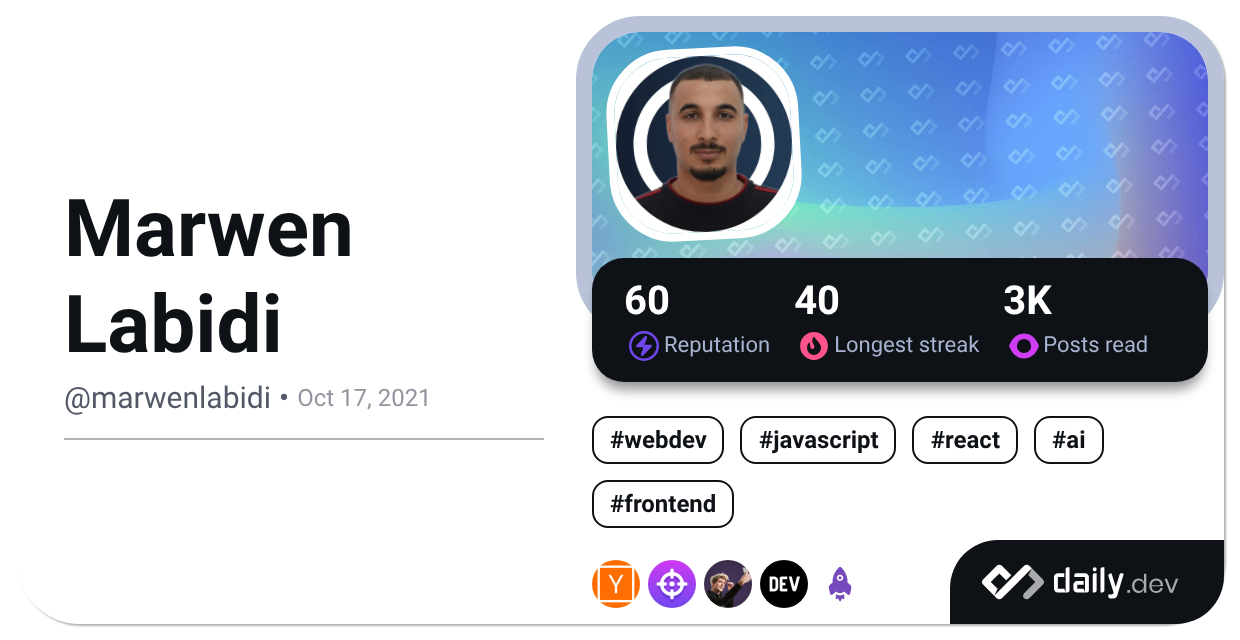 Marwen Labidi (@marwenlabidi) | daily.dev