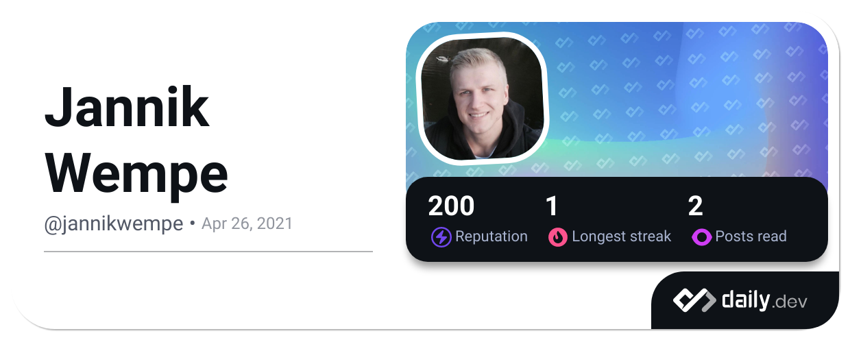 Jannik Wempe (@jannikwempe) | daily.dev