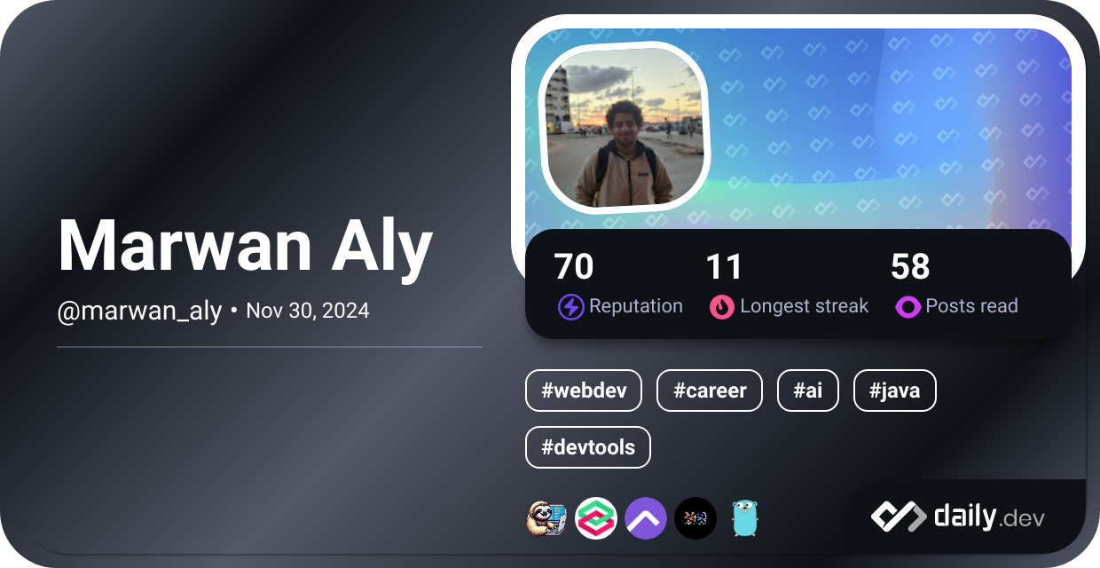 Marwan Aly (@marwan_aly) | daily.dev