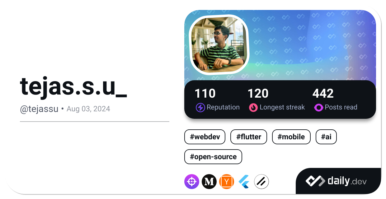 tejas.s.u_ (@tejassu) | daily.dev