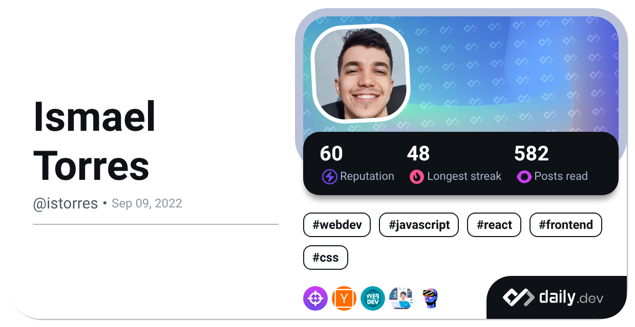 Ismael Torres (@istorres) | daily.dev