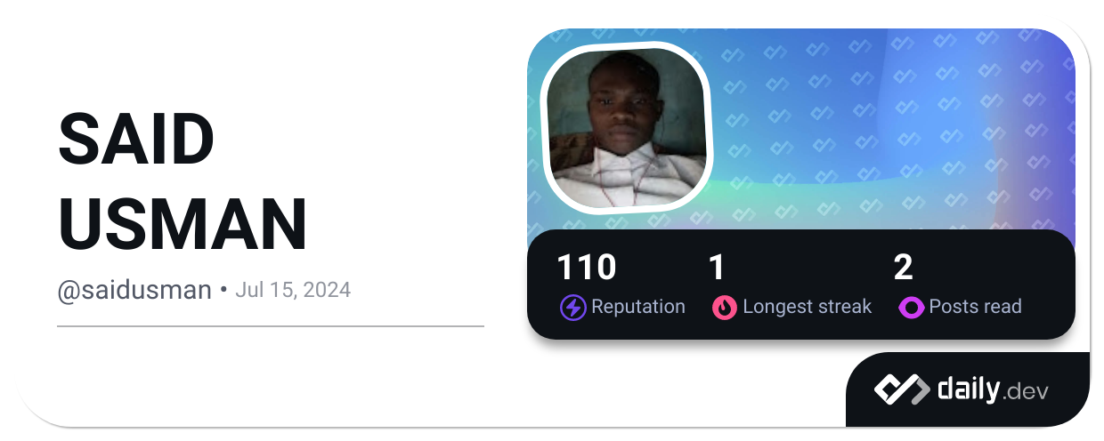 SAID USMAN (@saidusman) | daily.dev