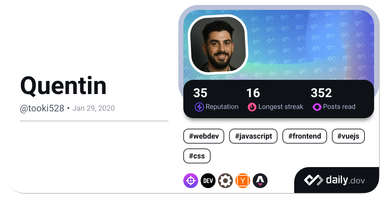 Quentin (@tooki528) | daily.dev