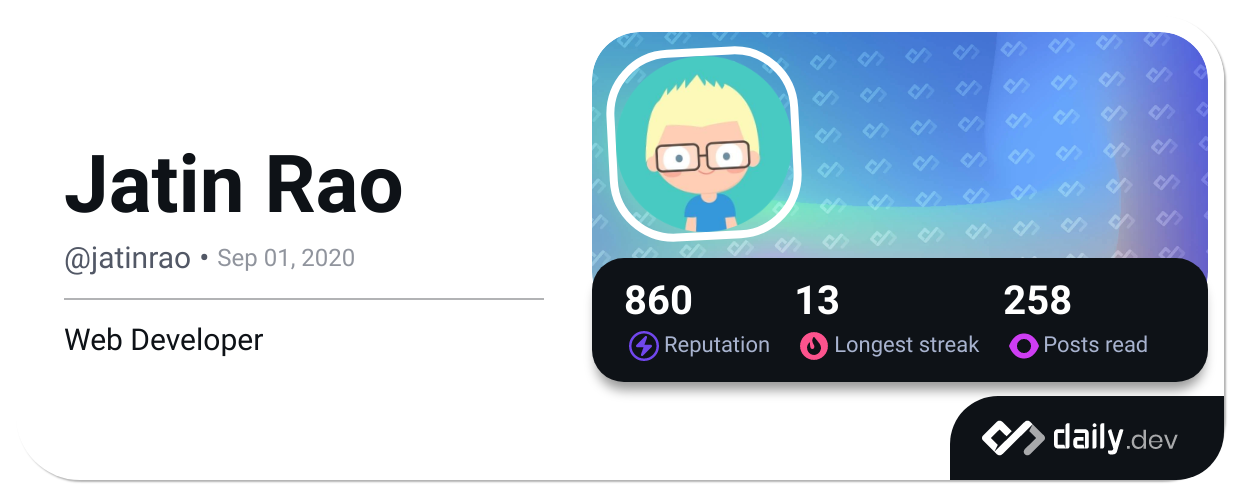 Recent posts by Jatin Rao (@jatinrao) | daily.dev