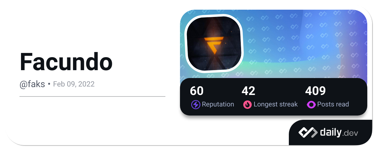 Facundo (@faks) | daily.dev