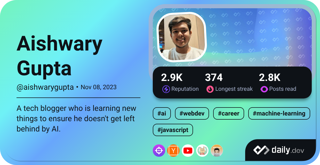 Aishwary Gupta | daily.dev