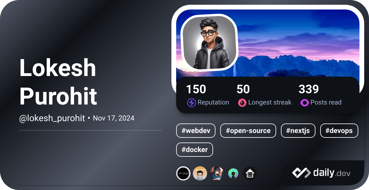 Lokesh Purohit (@lokesh_purohit) | daily.dev