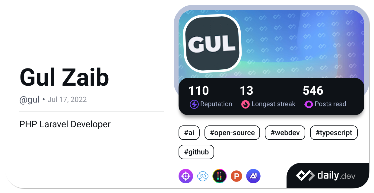 Gul Zaib (@gul) | daily.dev