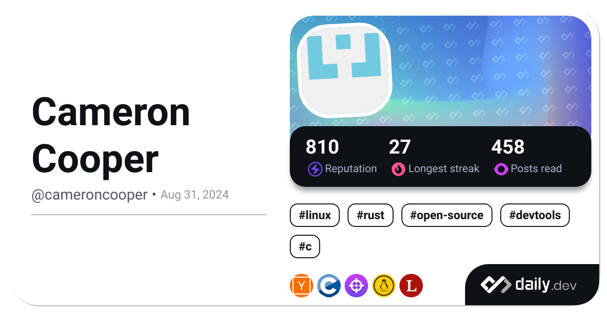 Cameron Cooper (@cameroncooper) | daily.dev