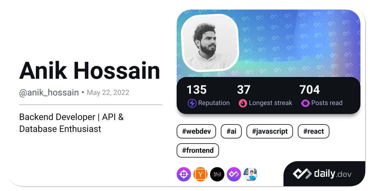 Recent posts by Anik Hossain (@anik_hossain) | daily.dev