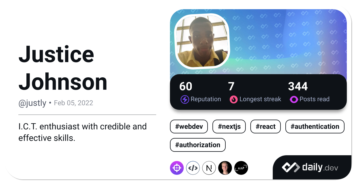 Justice Johnson (@justly) | daily.dev