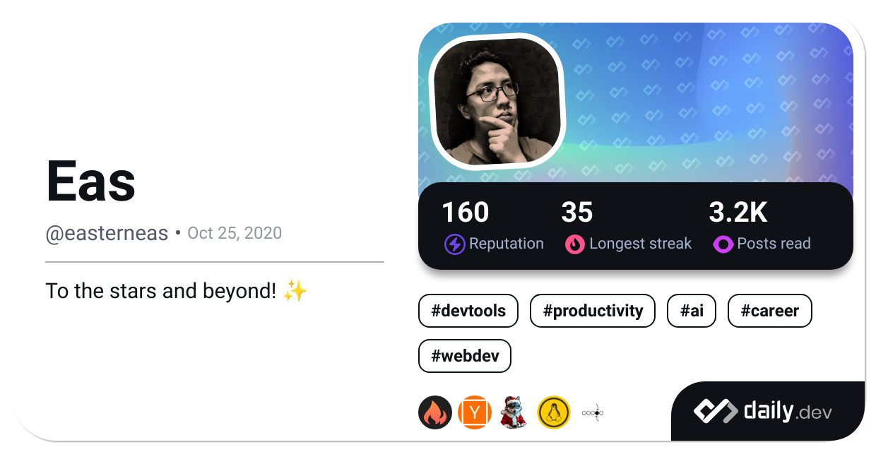 Eas (@easterneas) | daily.dev
