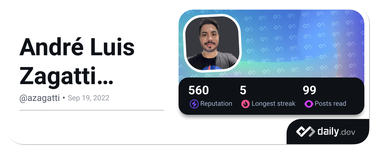 André Luis Zagatti Adorna (@azagatti) | daily.dev