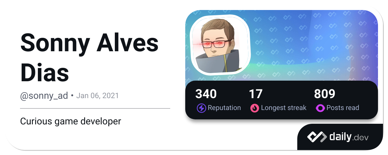 Recent posts by Sonny Alves Dias (@sonny_ad) | daily.dev