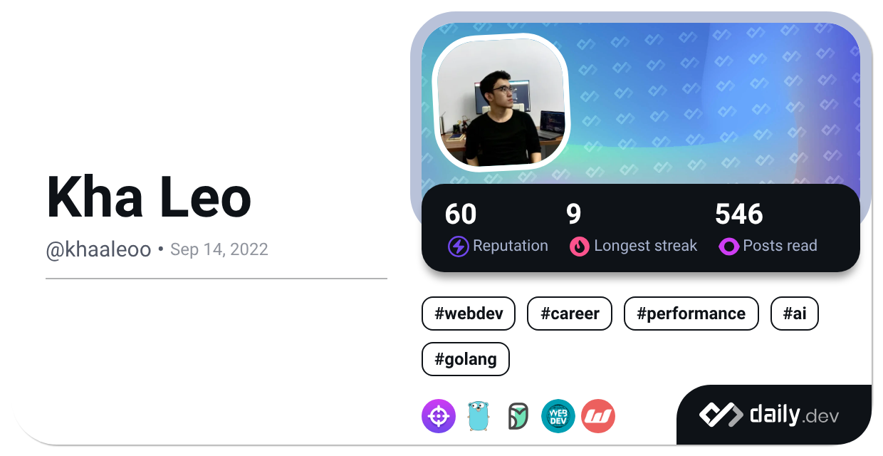 Kha Leo (@khaaleoo) | daily.dev