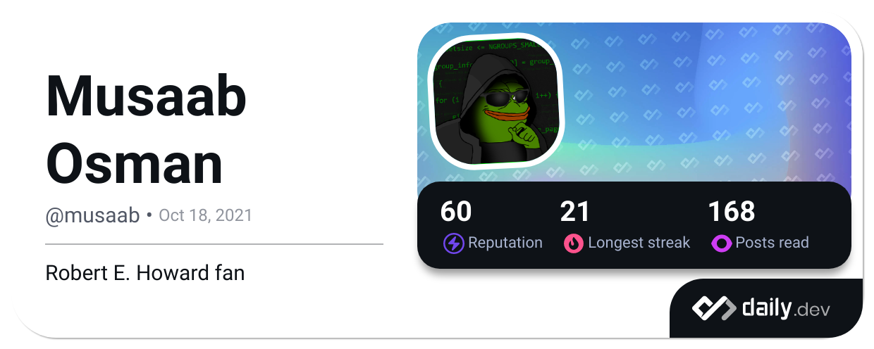 Musaab Osman (@musaab) | daily.dev