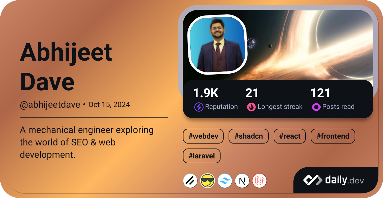 Abhijeet Dave (@abhijeetdave) | daily.dev