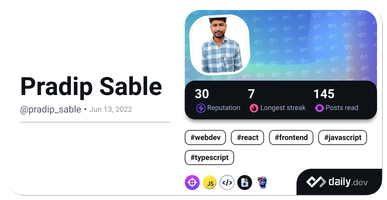 Pradip Sable (@pradip_sable) | daily.dev