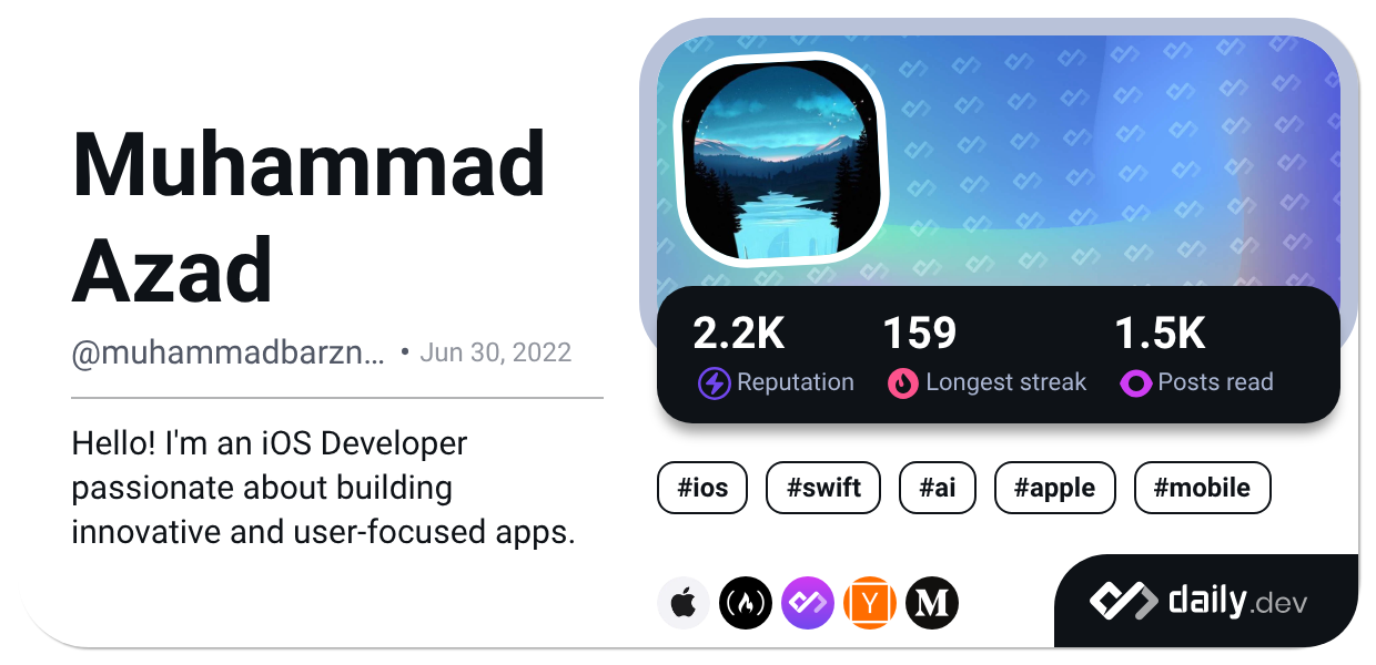 Recent posts by Muhammad Azad (@muhammadbarznji892) | daily.dev