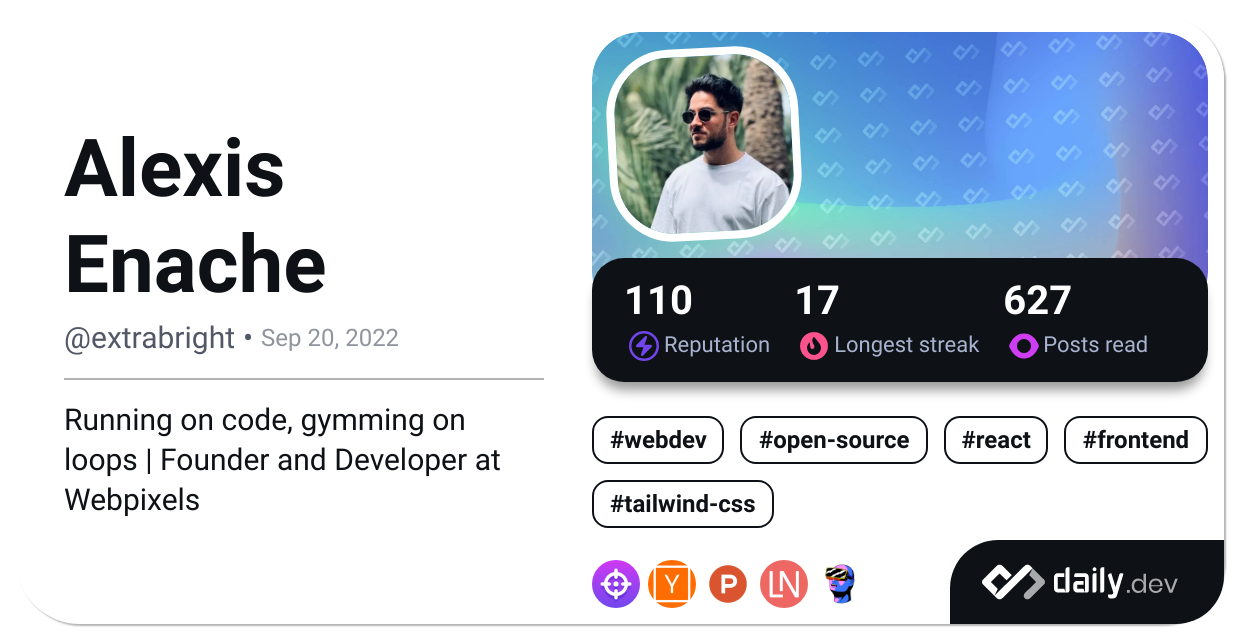 Alexis Enache (@extrabright) | daily.dev