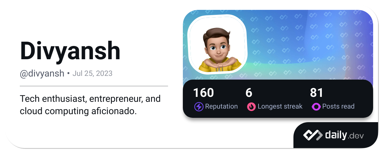 Divyansh (@divyansh) | daily.dev