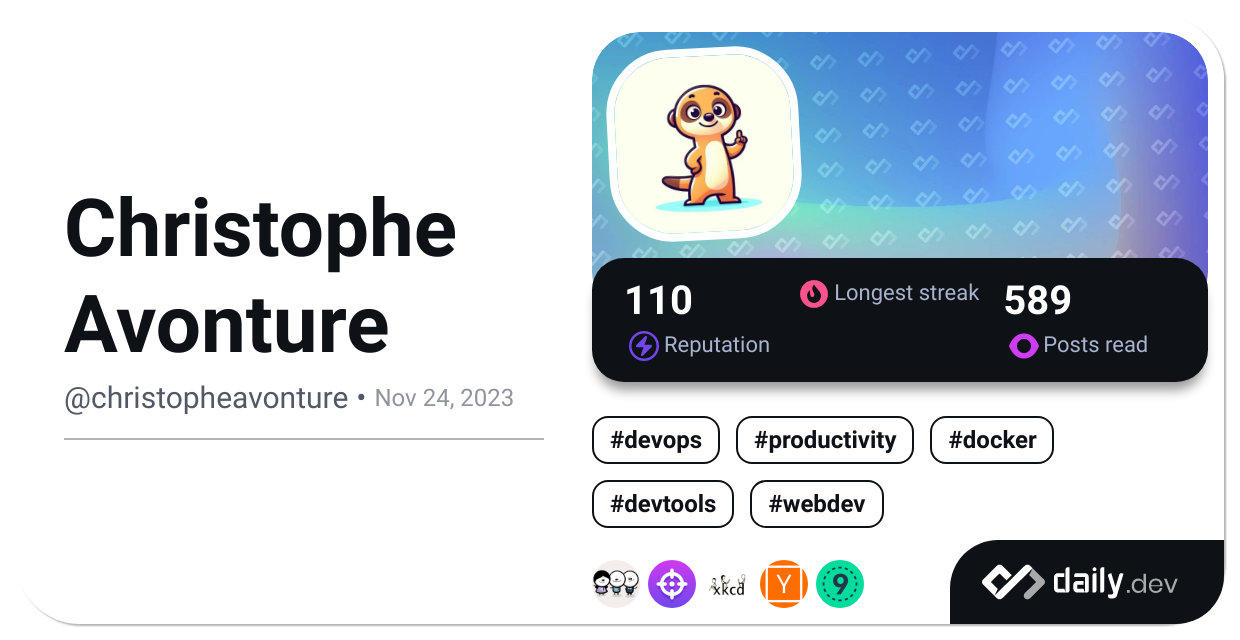 Christophe Avonture (@christopheavonture) | daily.dev