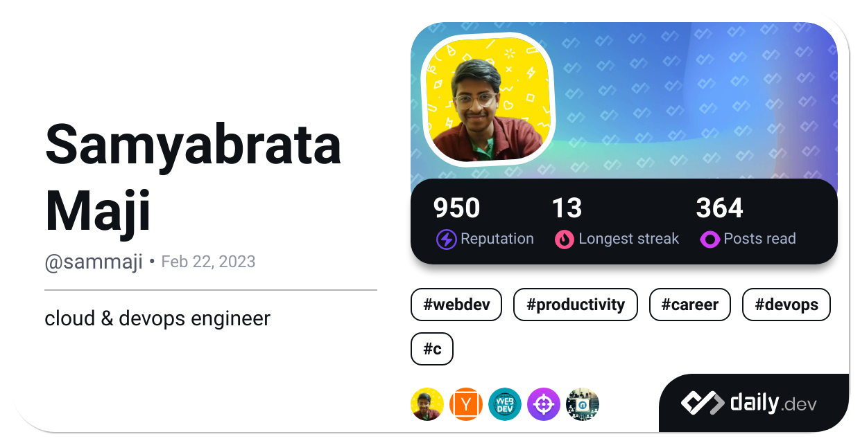 Samyabrata Maji (@sammaji) | daily.dev