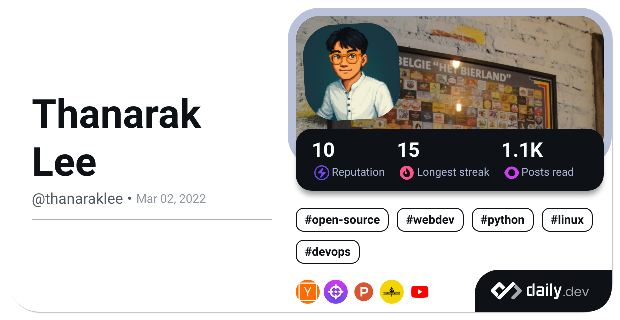 Thanaraklee (Thanarak Leenanon) · GitHub