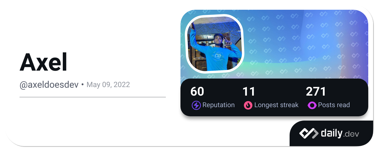 Recent posts by Axel (@axeldoesdev) | daily.dev