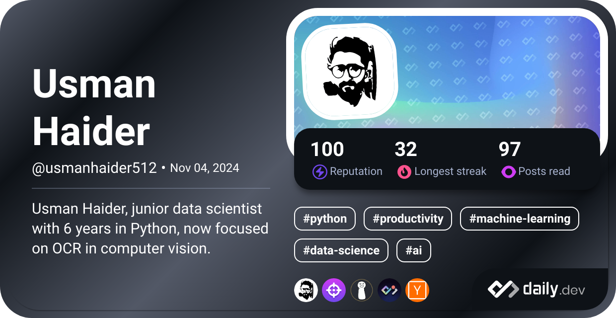 Usman Haider (@usmanhaider512) | daily.dev