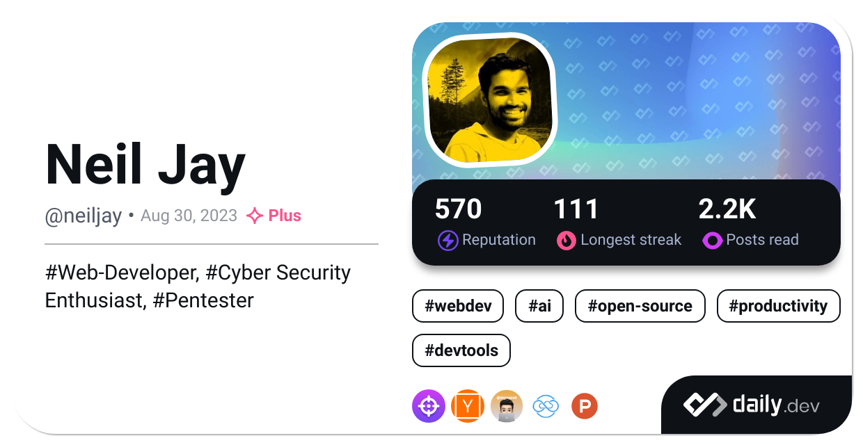 Neil Jay (@neiljay) | daily.dev