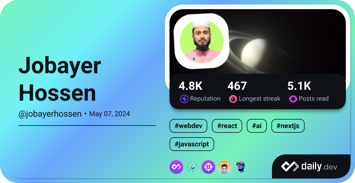 Jobayer Hossen | daily.dev