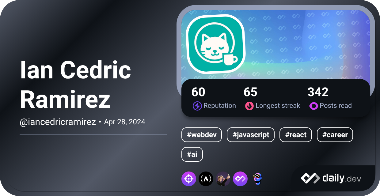 Posts upvoted by Ian Cedric Ramirez (@iancedricramirez) | daily.dev