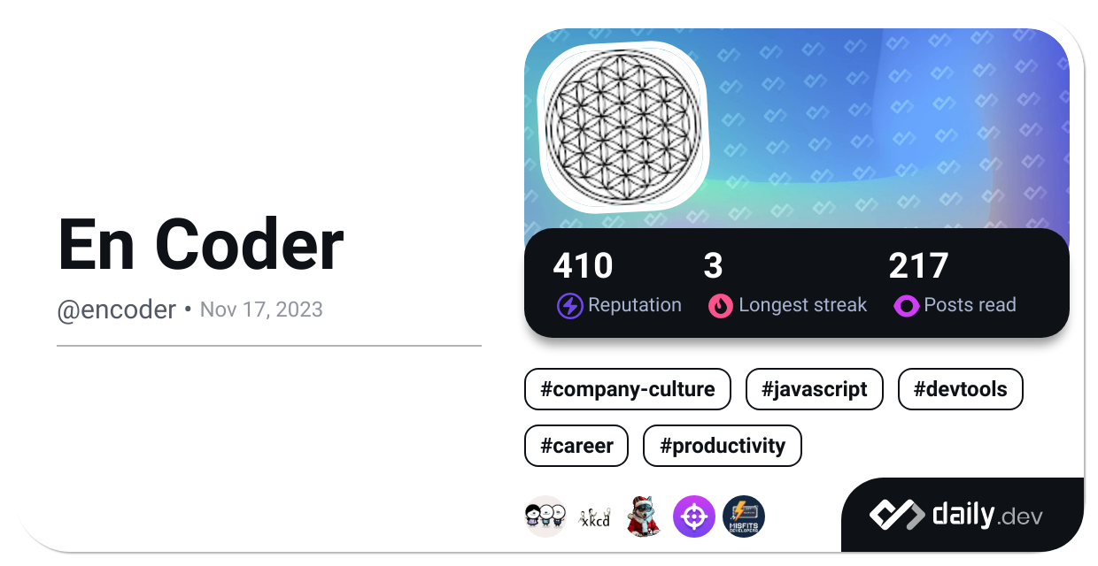 En Coder (@encoder) | daily.dev