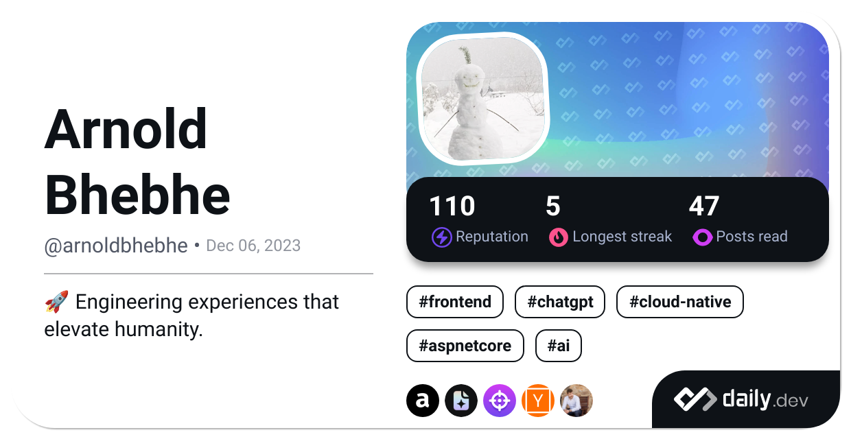 Posts upvoted by Arnold Bhebhe (@arnoldbhebhe) | daily.dev