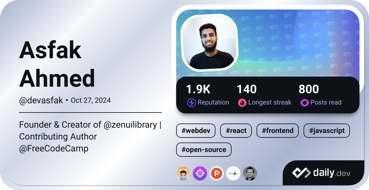Posts upvoted by Asfak Ahmed (@devasfak) | daily.dev