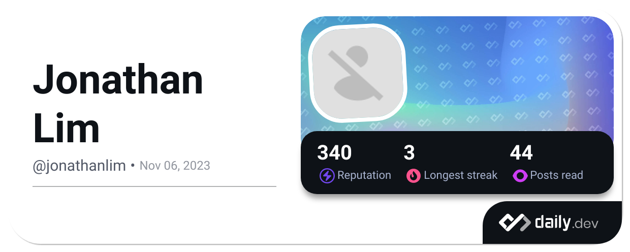 Jonathan Lim (@jonathanlim) | daily.dev