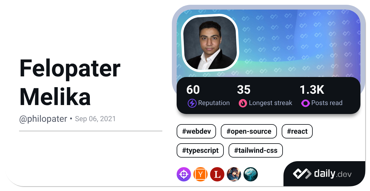 Felopater Melika (@philopater) | daily.dev