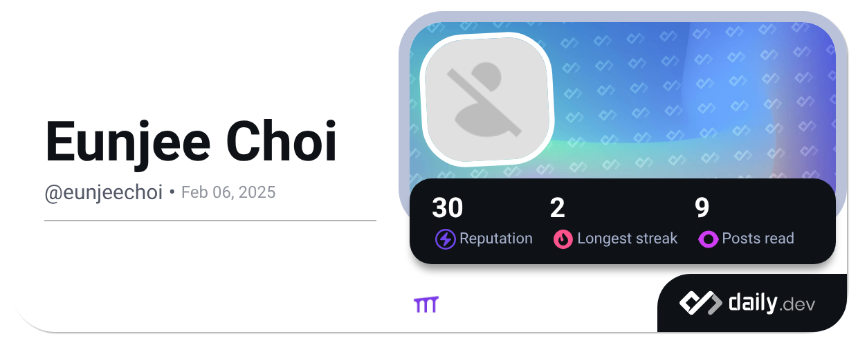 Eunjee Choi (@eunjeechoi) | daily.dev