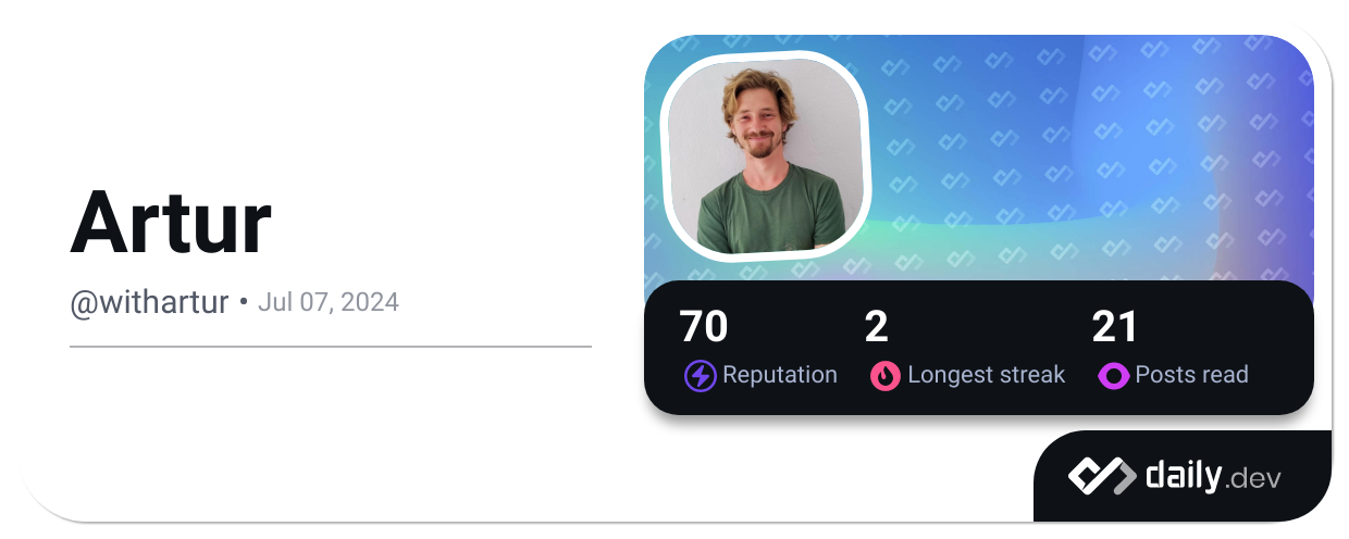 Artur (@withartur) | daily.dev