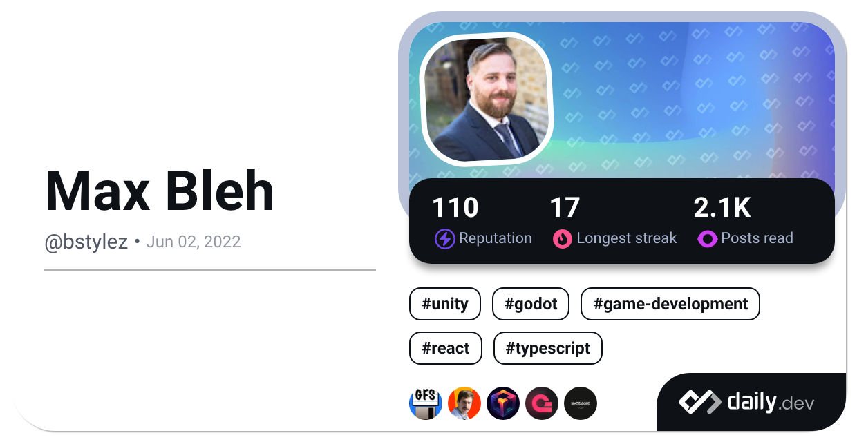 Max Bleh (@bstylez) | daily.dev