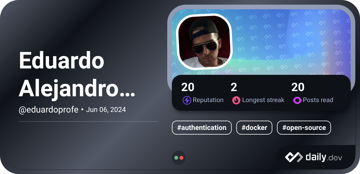 Eduardo Alejandro González Martell (@eduardoprofe) | daily.dev