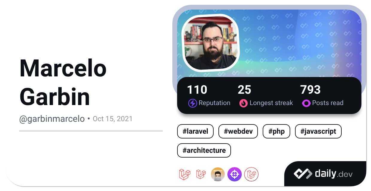 Marcelo Garbin (@garbinmarcelo) | daily.dev