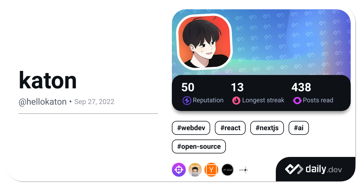 Recent posts by katon (@hellokaton) | daily.dev