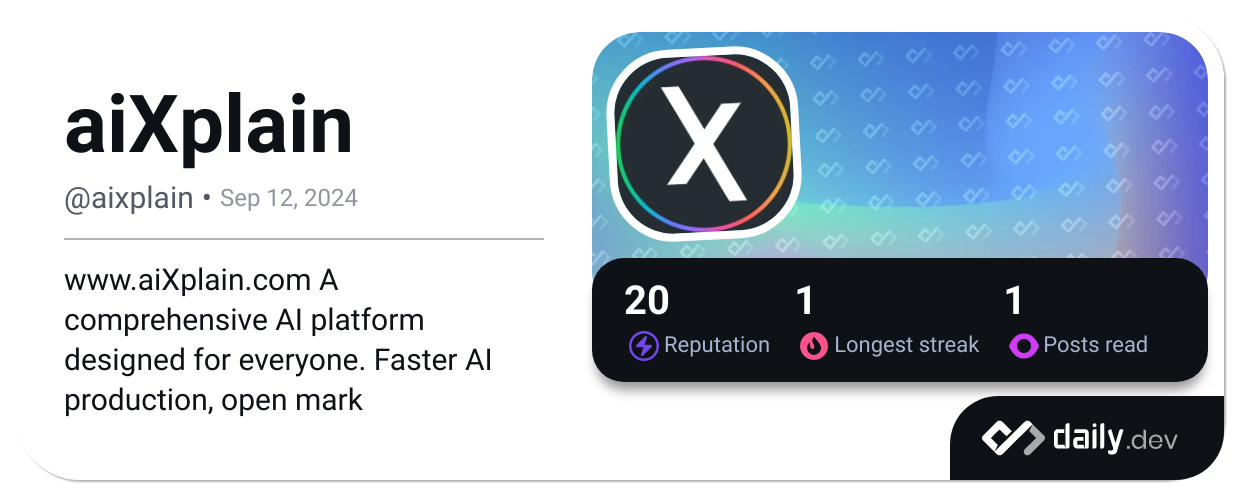 aiXplain (@aixplain) | daily.dev