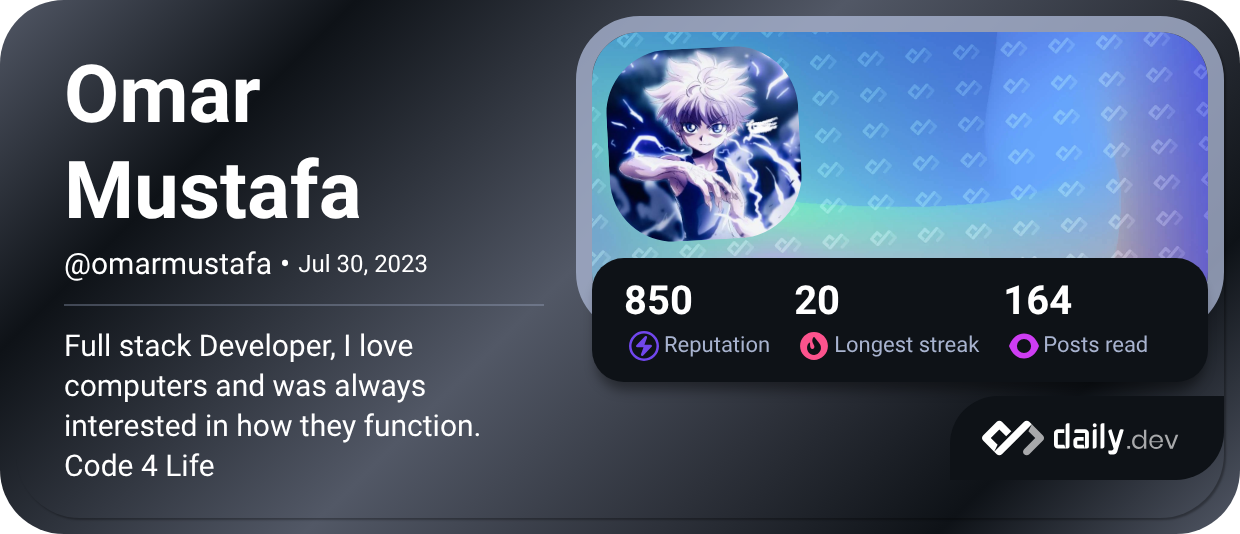 Omar Mustafa | daily.dev